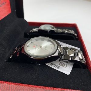 Luis Cardini | Accessories | Luis Cardini His Her Metal Link Set Of ...